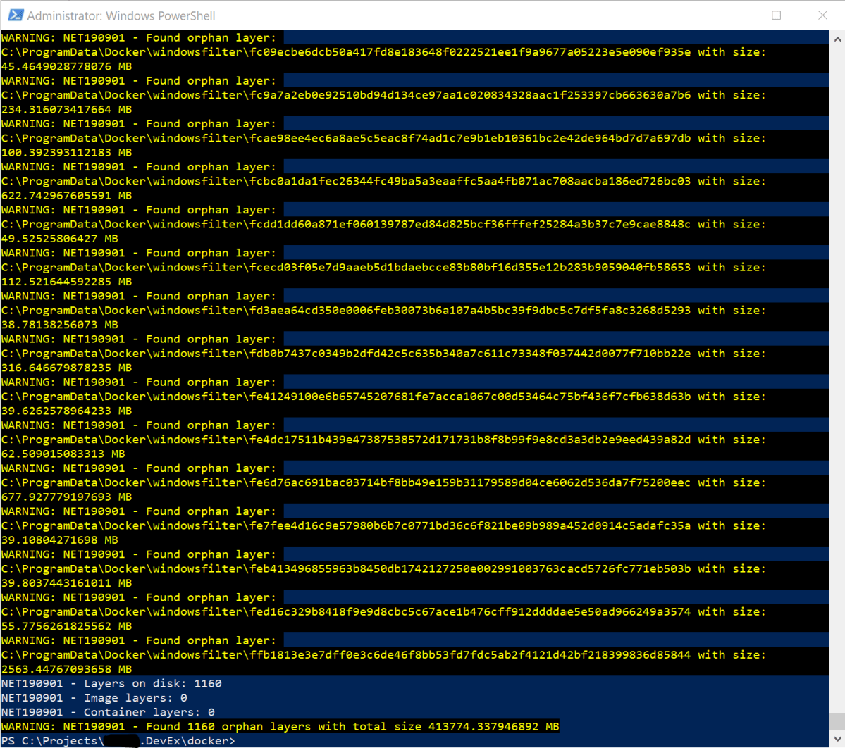 Disk space full running your Sitecore Docker instances – Visions In Code